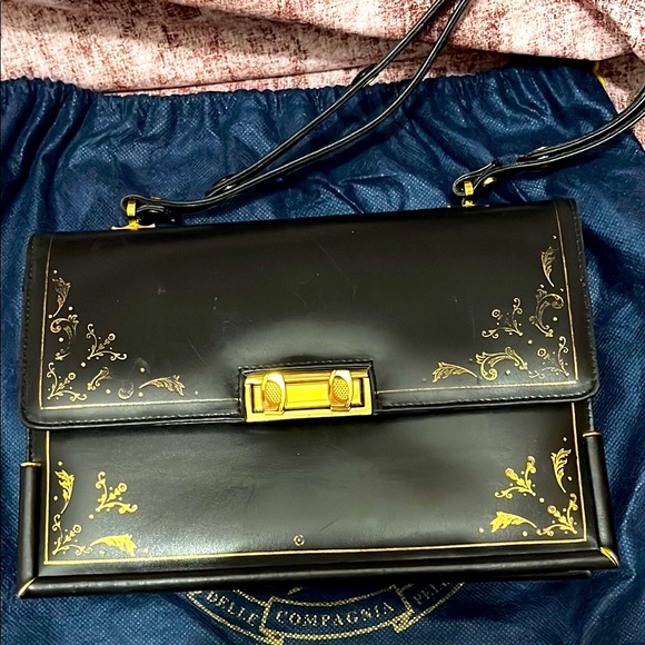 Michelangelo | Bags | Vintage Michelangelo Florence Italy Black Kelly ...